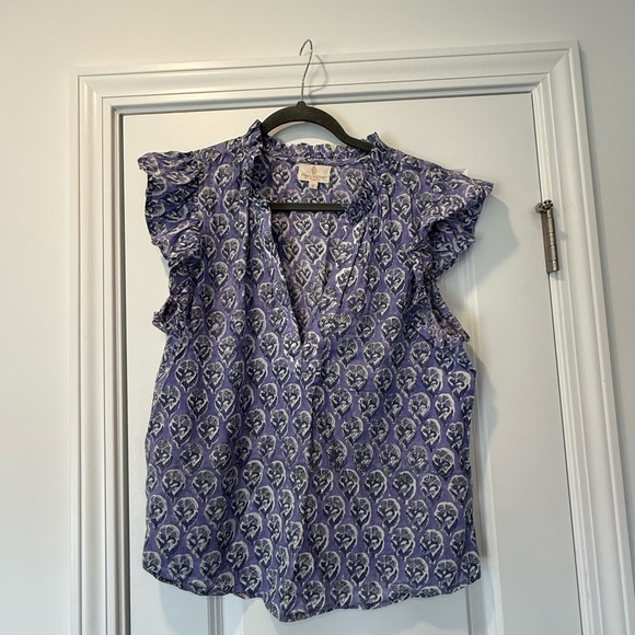 Tops | Perry Walker Floral Purple Womens Top | Poshmark